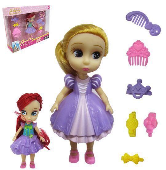 Boneca Laynier com Vestido com Pente e Acessorios 7 Pecas na Caixa - 20 ...