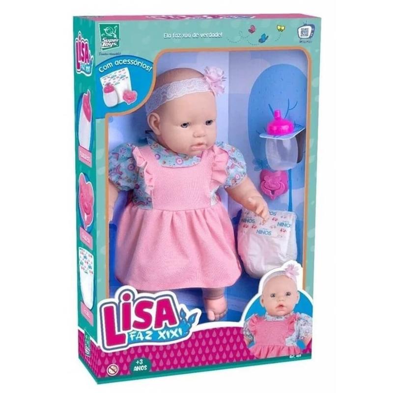 Boneca lisa faz xixi 45cm super toys - Bonecas - Magazine Luiza