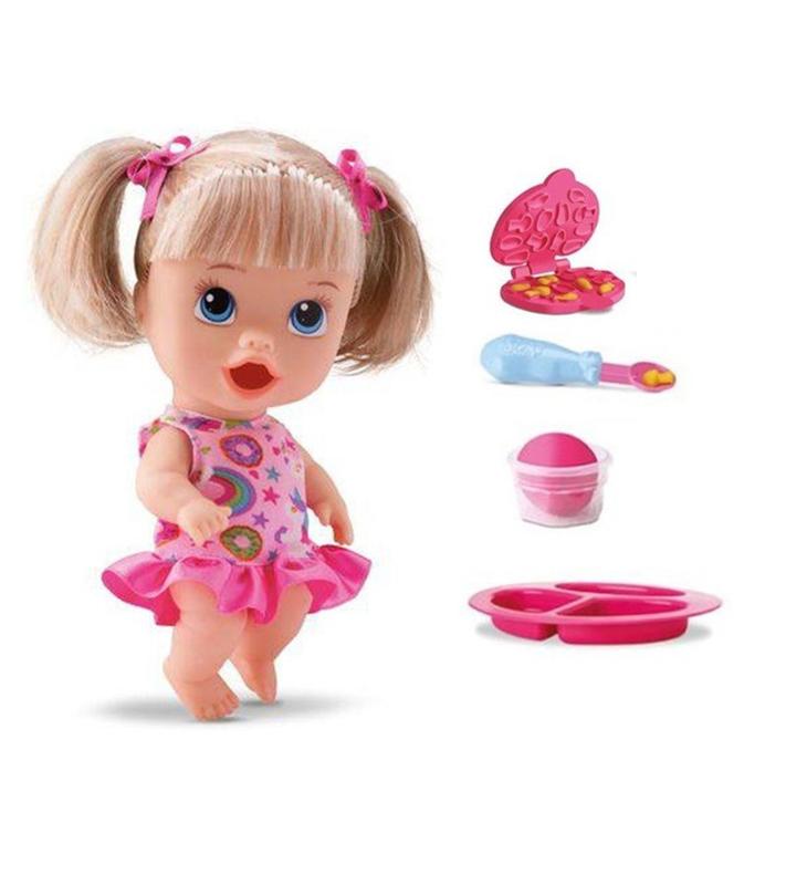 Boneca Little Dolls Come Come Loira - Diver Toys - Bonecas - Magazine Luiza