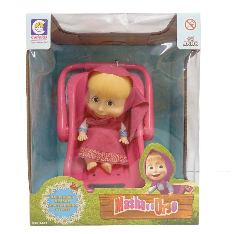 Boneca Masha com Bebê Conforto Masha E o Urso Cotiplás Brinquedo 2467 ...