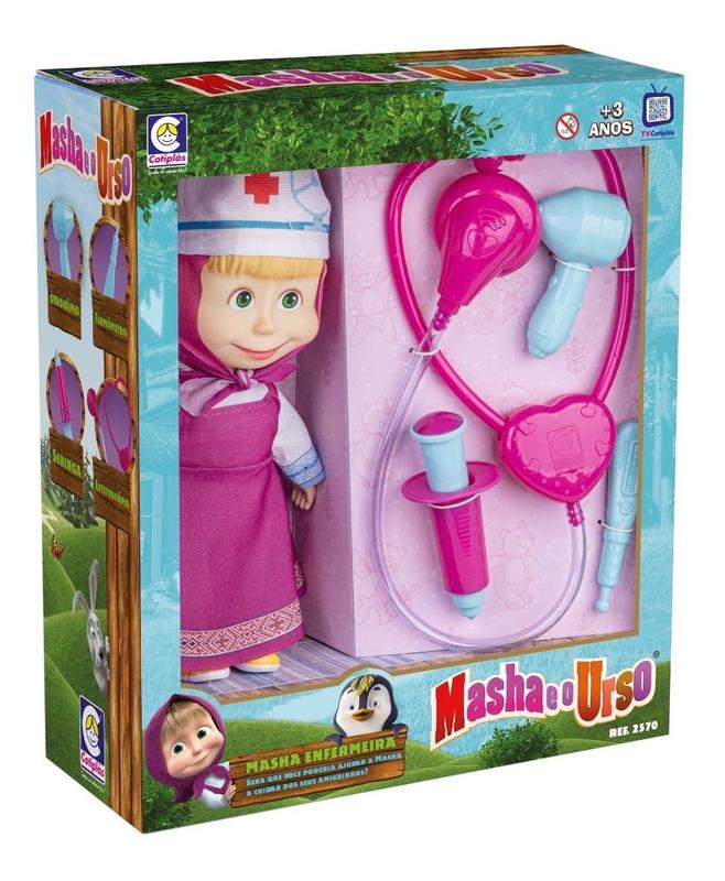Boneca Masha Enfermeira Masha E O Urso Com Acessórios 2570 - Cotiplás ...
