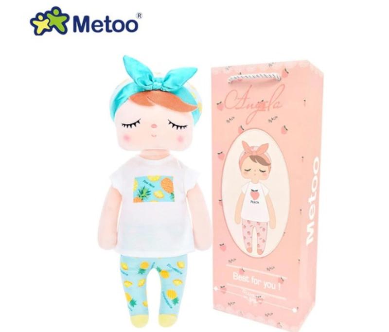 Boneca Metoo Angela Frutas 34 Cm + Sacola Metoo - Original - Bonecas ...