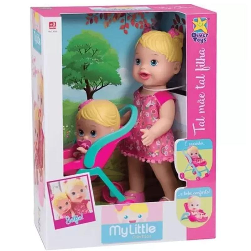 Boneca My Little Collection Tal Mãe Tal Filha com Carrinho - DIVERTOYS ...