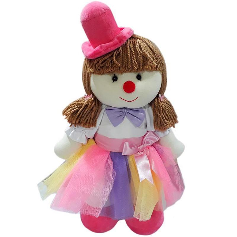 Boneca Palhaça De Pelúcia 33Cm - Para Nicho Quarto Bebê - Pelucia ...