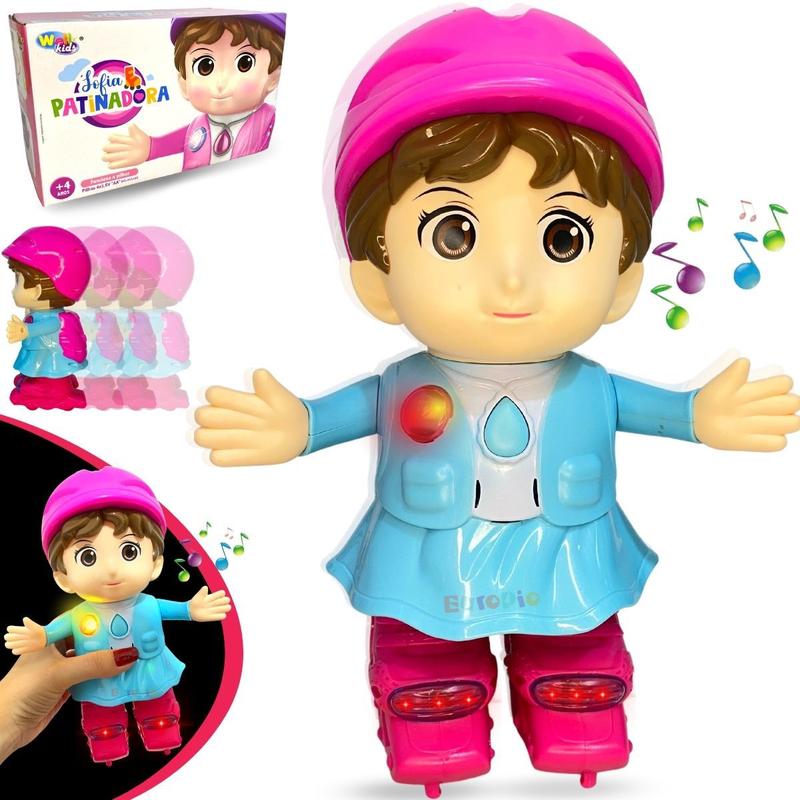 Boneca Patinadora Musical Dançarina Com Luzes Com Patins - Europio ...
