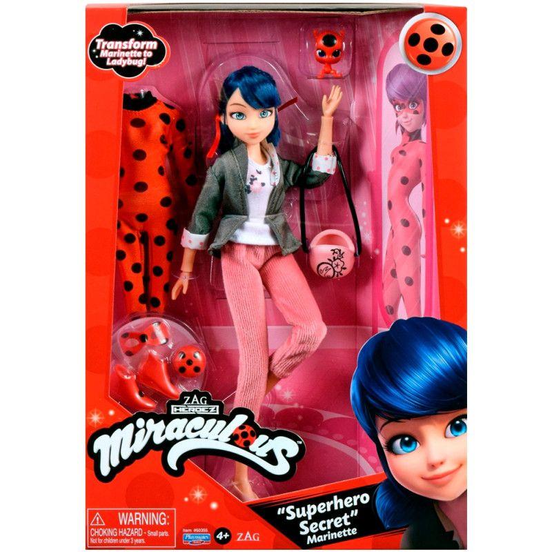 Boneca Playmate Brinquedo Miraculous Ladybug Superhero Secret Marinette ...