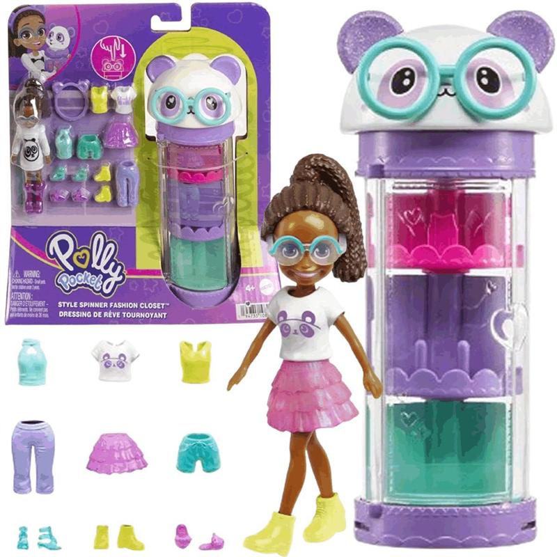 Boneca Polly Pocket Armário Fashion Giratório Panda - Mattel - Boneca ...