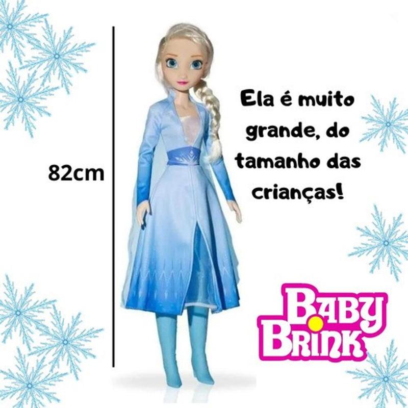 Boneca Princesa Elsa Frozen 2 Disney Gigante 82cm Original c/ Nota ...