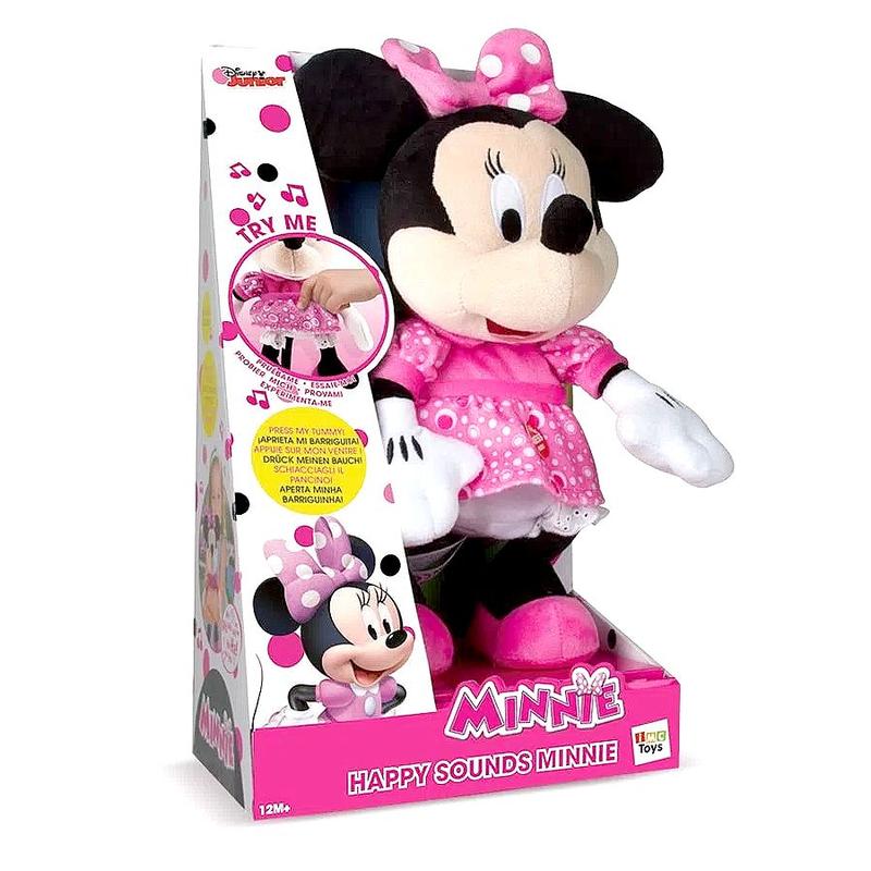 Boneca Rosa da Minnie 33cm Pelúcia com Som Multikids Disney Original ...