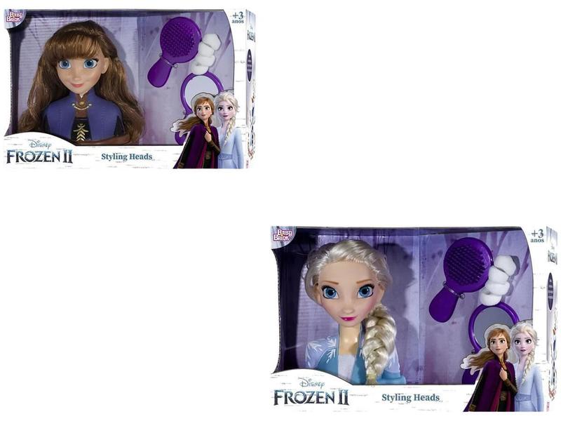 Boneca Styling Head Bustos Anna + Elsa - Frozen 2 - Baby Brink ...