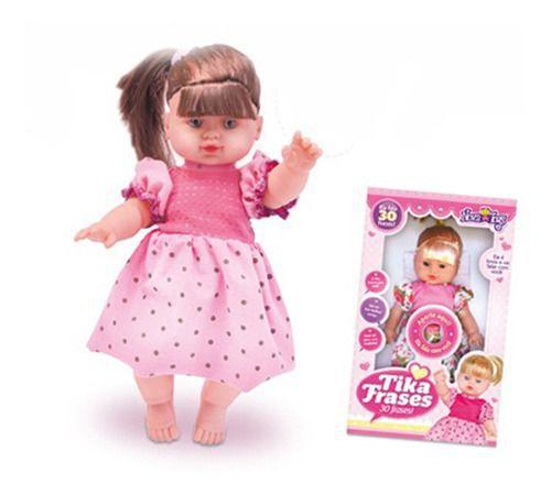 Boneca Tika 30 Frases 40,5cm - NOVA TOY - Bonecas - Magazine Luiza