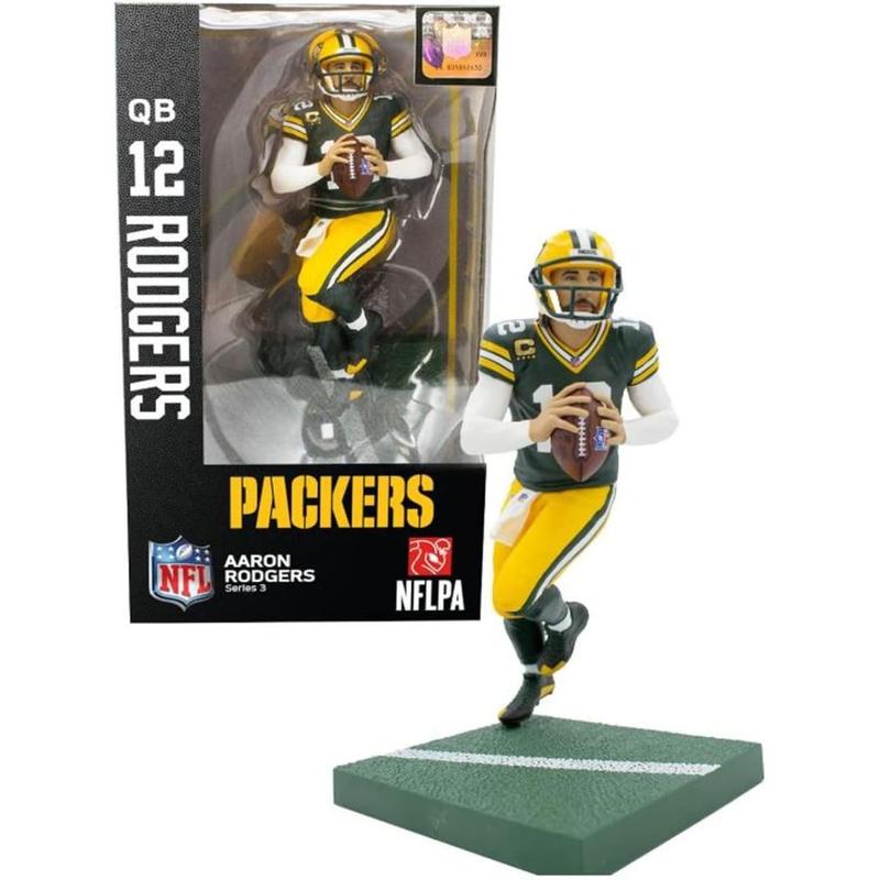 Boneco Aaron Rodgers NFL QB 12 Serie 3 Green Bay Packers - Dragon ...