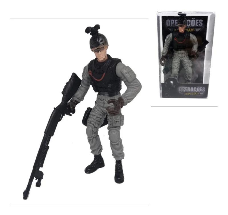 Boneco Action Figure Soldado Policial Militar 10cm Guerra - DTC ...