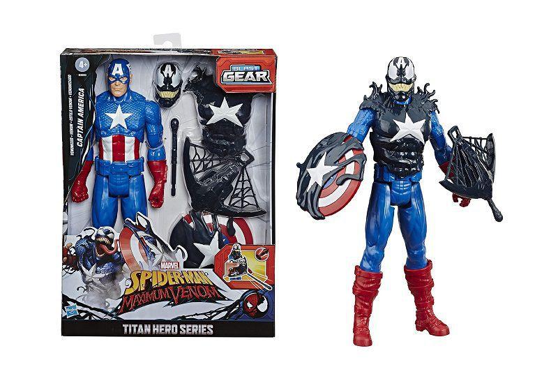 Boneco Articulado Capitão América Venomizado Blast Gear Deluxe - E8683 ...