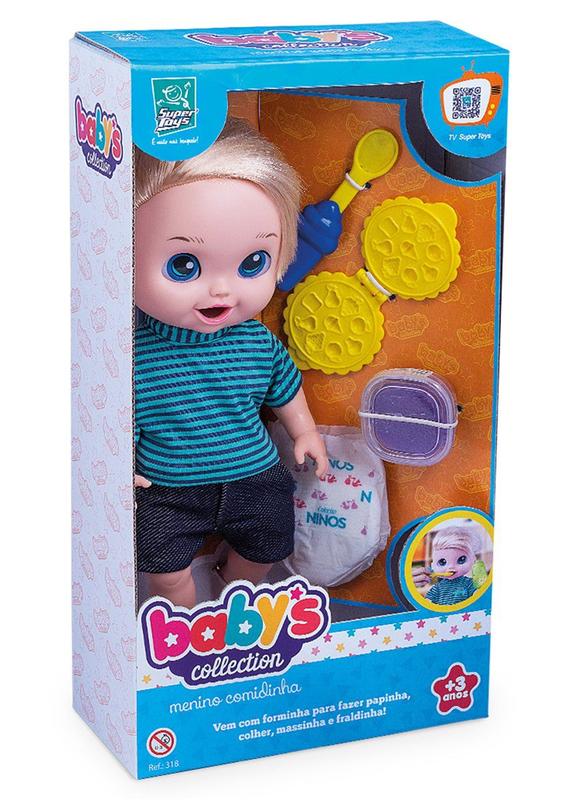 Boneco Baby'S Collection Comidinha Menino Super Toys - Bonecos ...