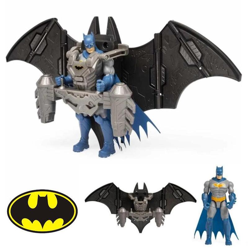 Boneco Batman De Luxo Transforme Equipado Com Asa Mega Gear - SPIN ...
