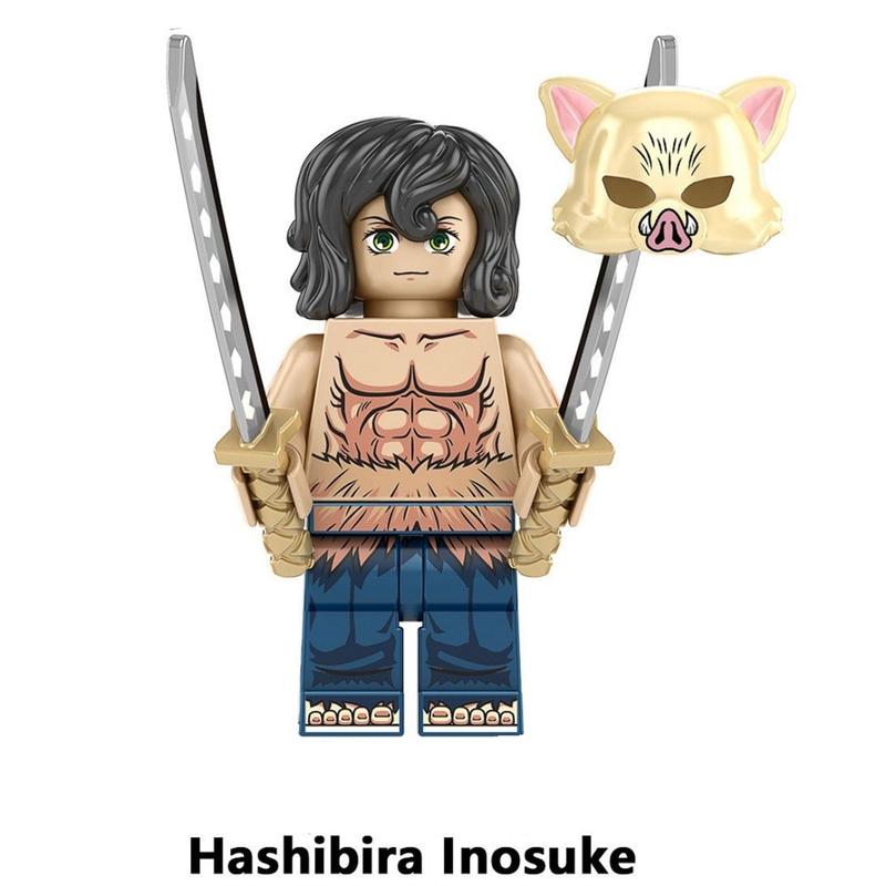 Boneco Demon Slayer Hashibira Inosuke Bloco de Montar - Decool ...
