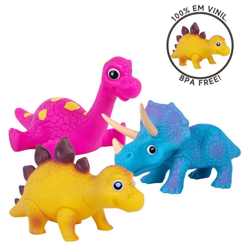 Boneco Infantil Dinossauro Amigo 100% Vinil Soft Colorido - Super Toys ...