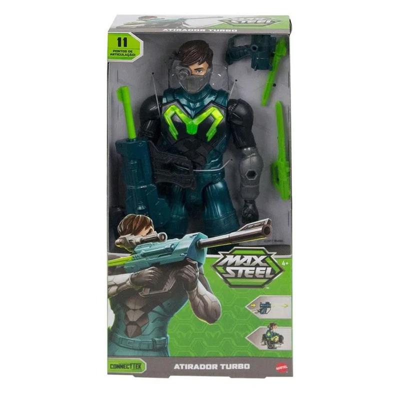 Boneco Max Steel Atirador Turbo 30cm - Mattel FVW66 - Bonecos ...