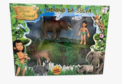 Boneco Menino Da Selva Mogli Tarzan E Animais Gorila Zebra - Fenix ...