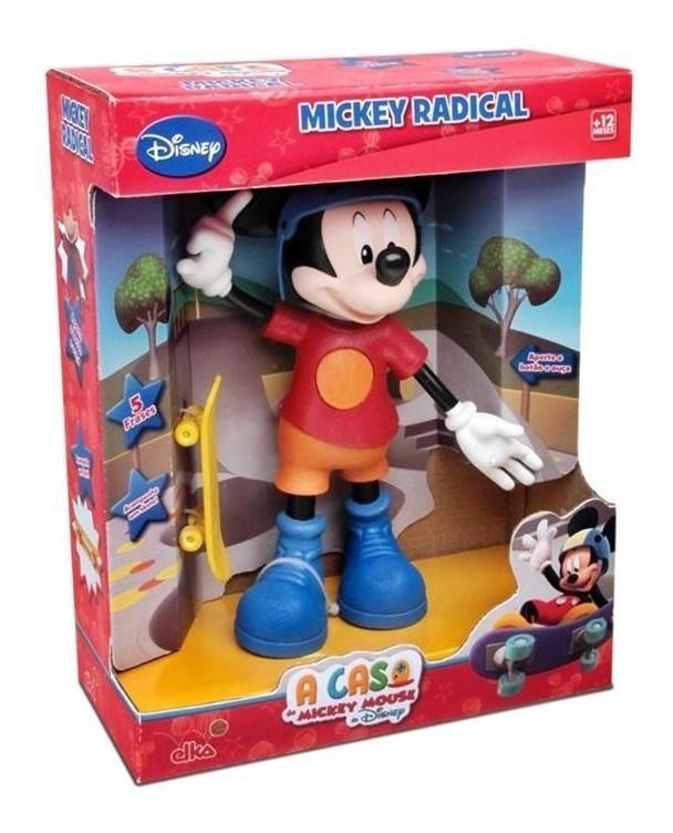 Boneco Mickey Disney Com Som Skate E Capacete - Elka - ELKA BRINQUEDOS ...