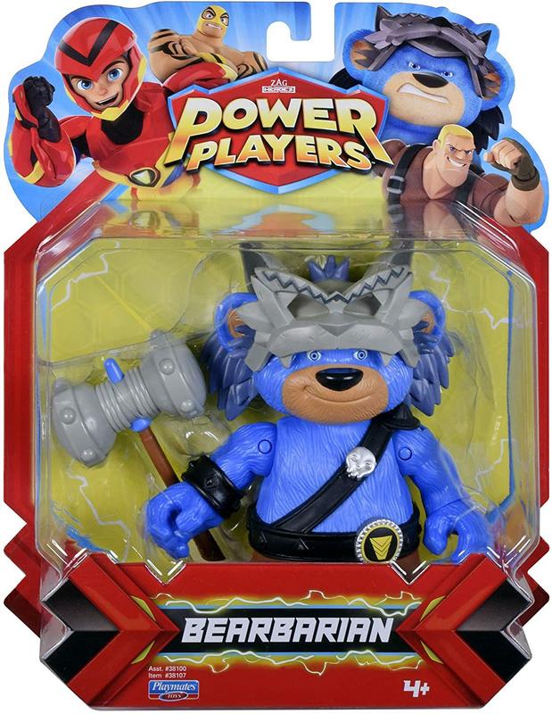 Boneco Power Players - Articulado Bearbarian 13 cm - Sunny - Playmates ...