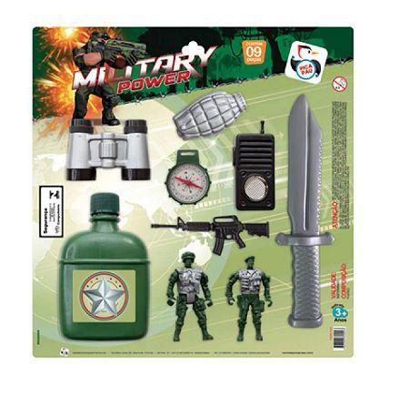 Boneco Soldado KIT Militar com Faca Esportiva e Granada 9 peças - Pica ...
