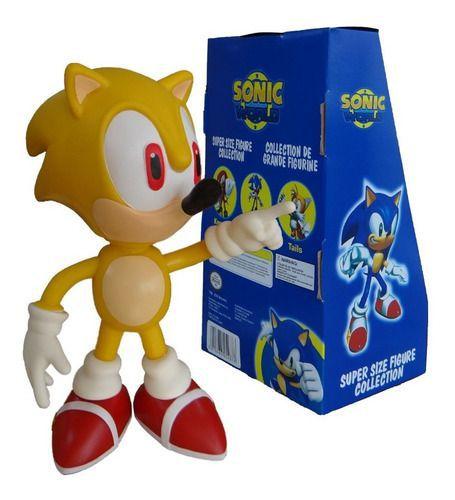 Boneco Sonic Amarelo Articulado Grande Super Size 23cm - Yes - Bonecos ...