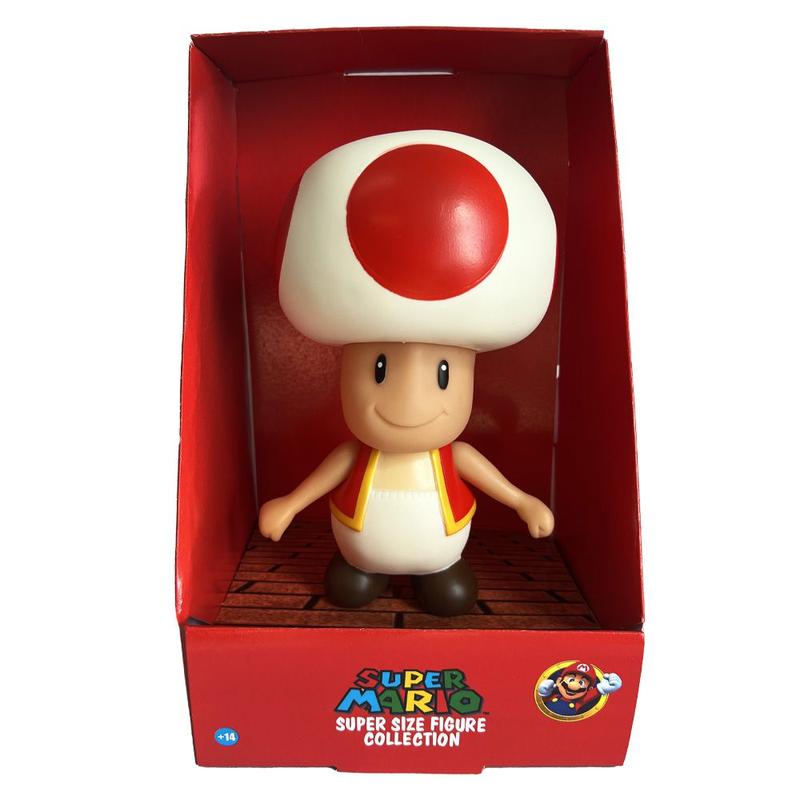 Boneco Toad Vermelho Articulado Brinquedo Super Mario Bros - Super Size ...