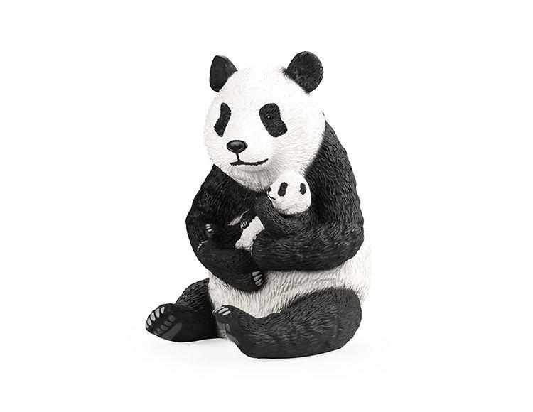 Boneco Urso Panda com Bebê Brinquedo Super Realista De Vinil ...