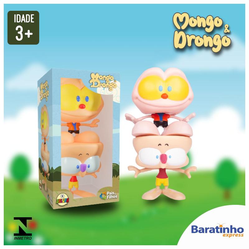 Bonecos De Vinil Mongo E Drongo Brinquedo Divertido Original - Pais ...