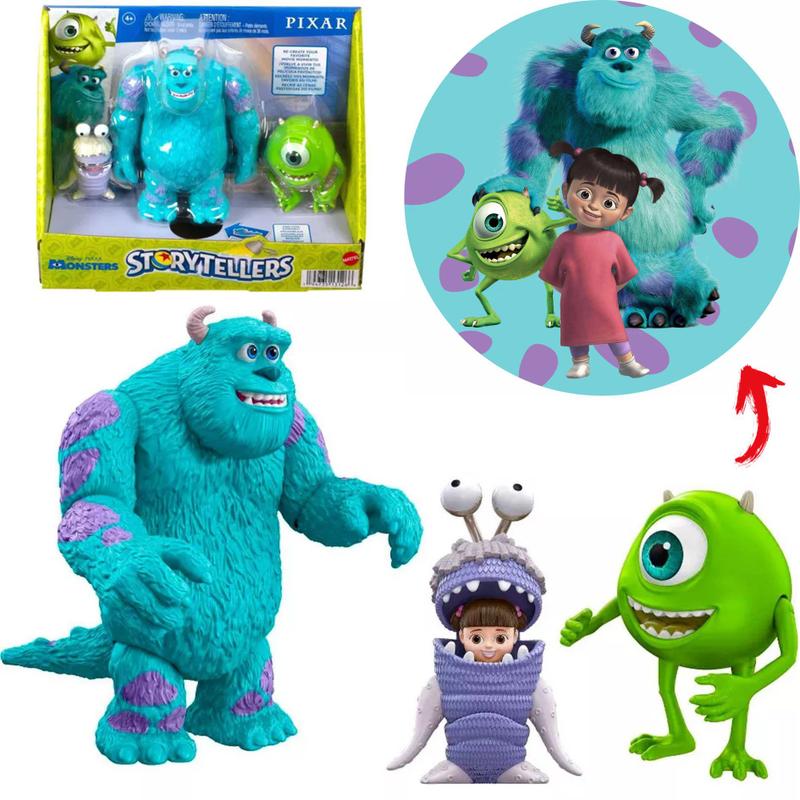 Bonecos Disney Pixar Kit Monstros S/a - Boo, Sulley E Mike - Mattel ...