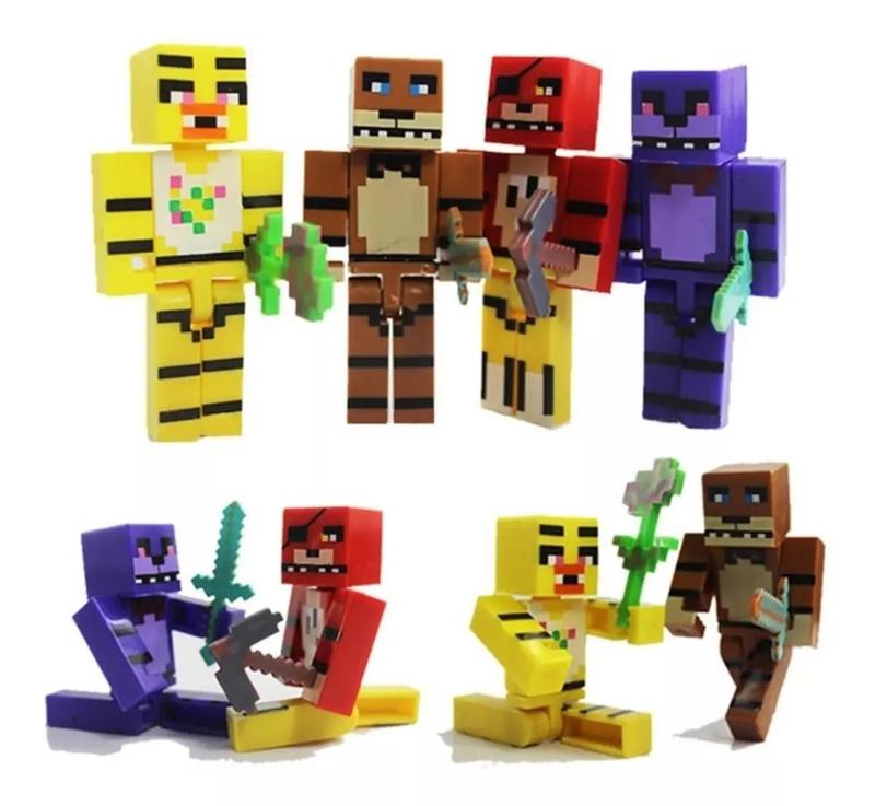 Bonecos Five Nights Freddy Bonnie Chica Foxy Minecraft Fnaf - Cv ...