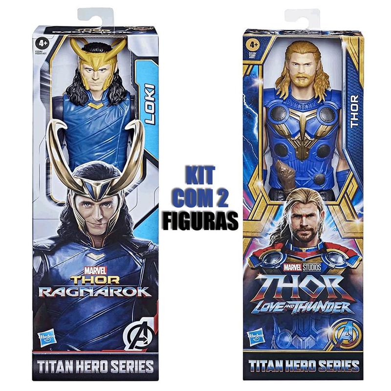 Bonecos Marvel Thor e Loki Amor e Trovão Disney Plus Hasbro - Boneco ...