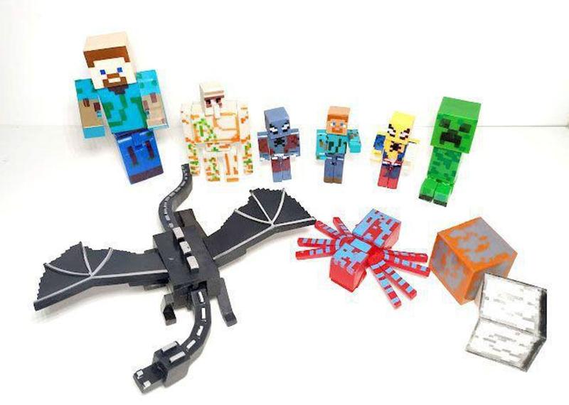 Bonecos Minecraft Kit 10 PCS Dragão Nova Coleção - Yes - Boneco ...