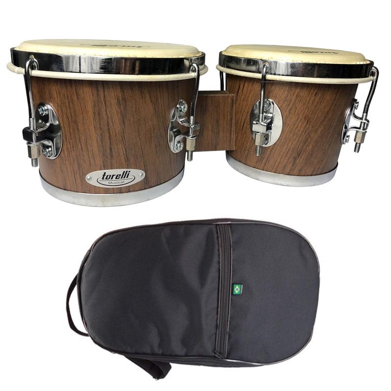 Bongo Madeira Fosca 6x7 Pele Animal Torelli Tb010 Com Capa - Torelli ...