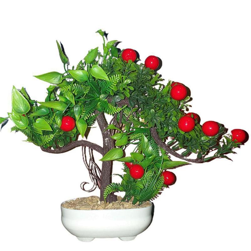 Bonsai Artificial Etéreo Órion Fruta Vermelha Vaso Oval - Lar Dos ...