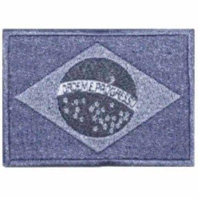 Bordado patches - bandeira do brasil pequena cinza ou verde - Sarquis ...