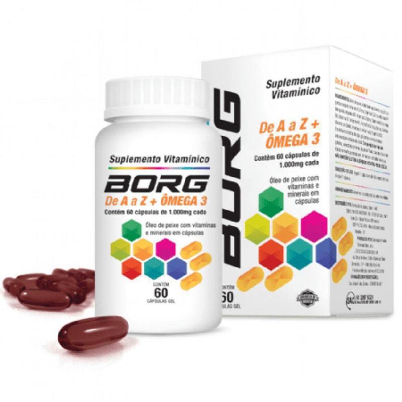 Borg AZ mais Ômega 3 1000mg 60 cápsulas - Ômega 3 / Óleo de Peixe ...