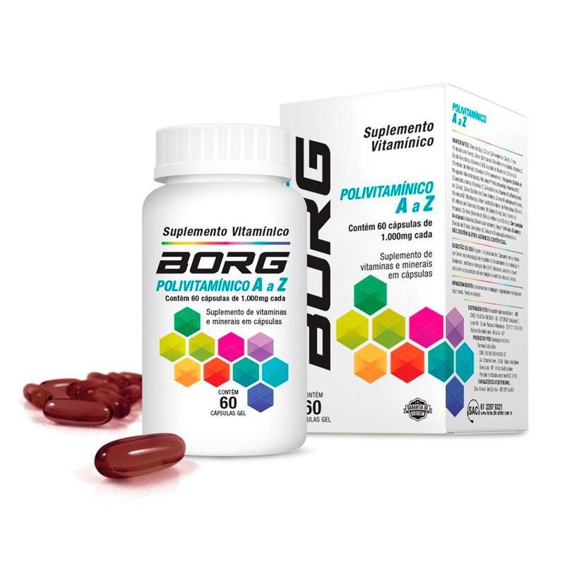 Borg Polivitamínico A a Z 1.000mg 60 Cápsulas Gel - Multivitamínico / Polivitamínico - Magazine ...