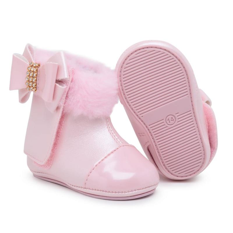 Bota Botinha Bebê Infantil Menina Recém Nascida Rosa Maternidade Fashion - Skalvin - Bota para ...