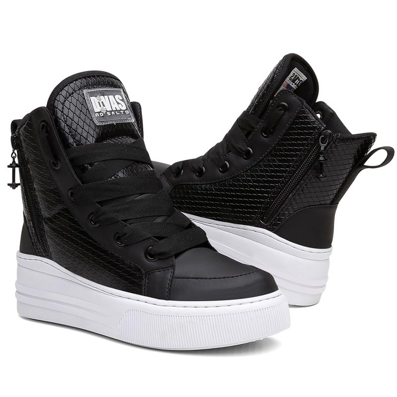 Bota Botinha Sneakers Treino Zíper Maromba Fitness Academia Casual ...