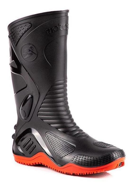 Bota chuva motociclista moto motoboy motoqueiro impermeavel masculina ...