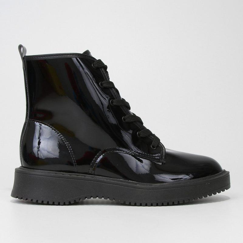 Bota Coturno Cano Médio Moleca Básica Feminina - Coturno Feminino ...