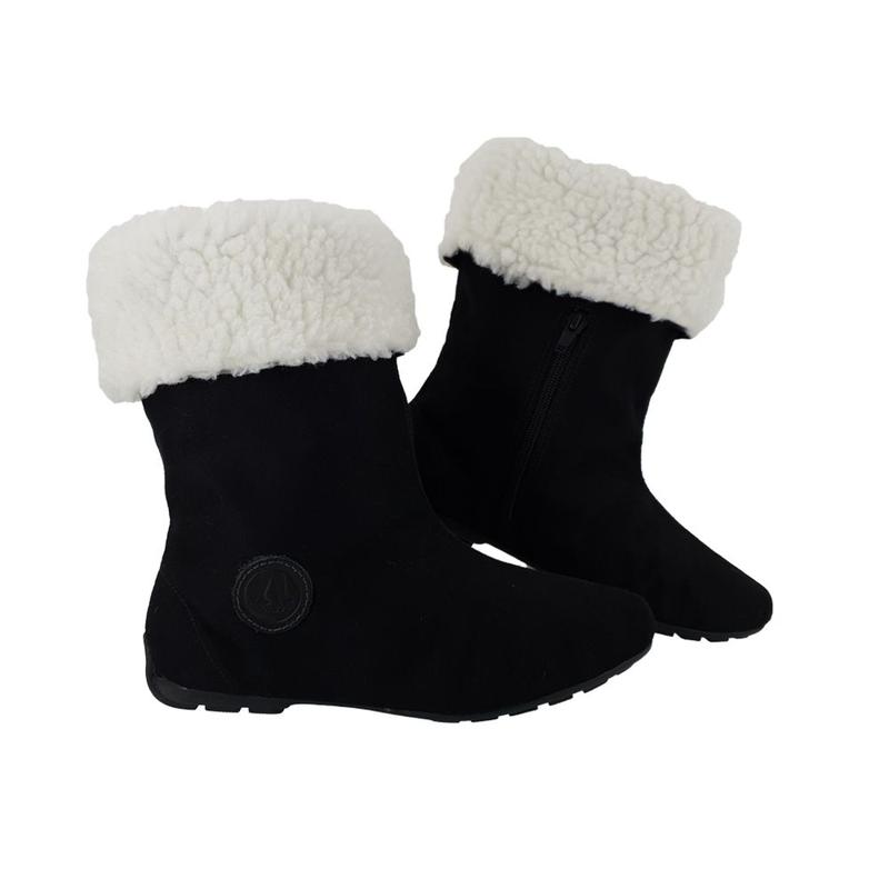 Bota Feminina com Pelo Neve Lã 100% Pelo Dentro Inverno Rasteira MG101 ...
