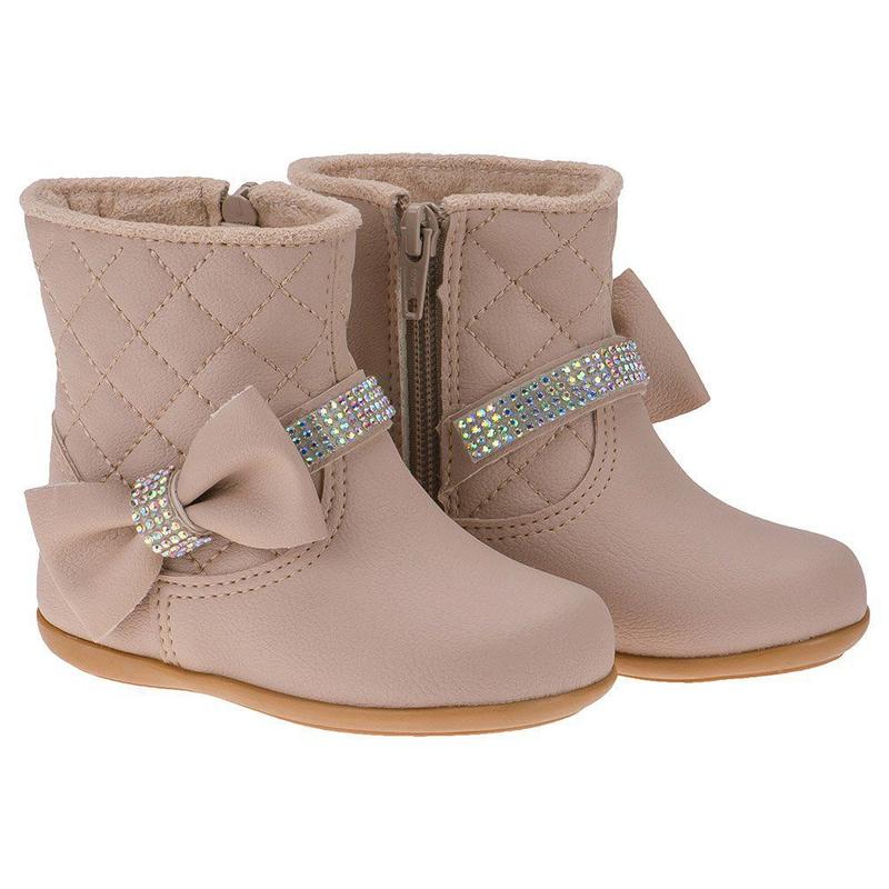 Bota Infantil Bebê Menina Pequito Laço Matelassê - Bota Infantil ...