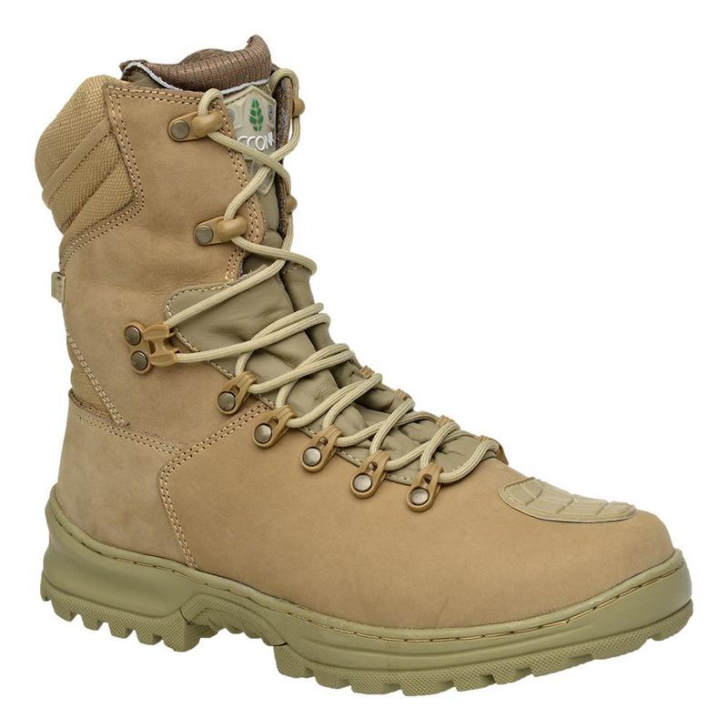 Bota Militar Accona em Couro Areia Cano Médio 8025 AREIA - Bota ...