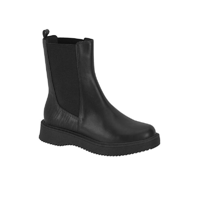 Bota Moleca Coturno Feminino Cano Médio Elástico 5339 106 - Bota ...