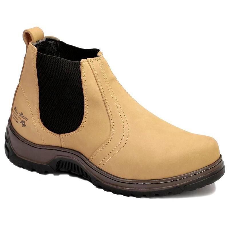 Botina Adventure Masculina Couro Cano Curto Conforto Leve - Bell Boots ...