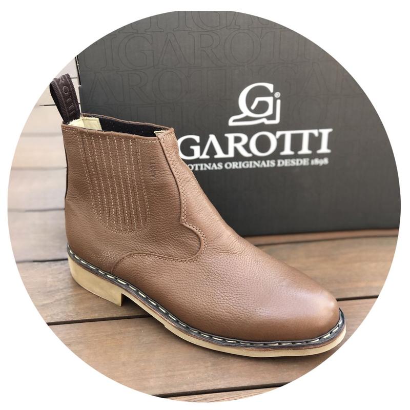 Botina Garotti Vira Francesa Couro Country Rodeio Cowboy - Outros Moda ...